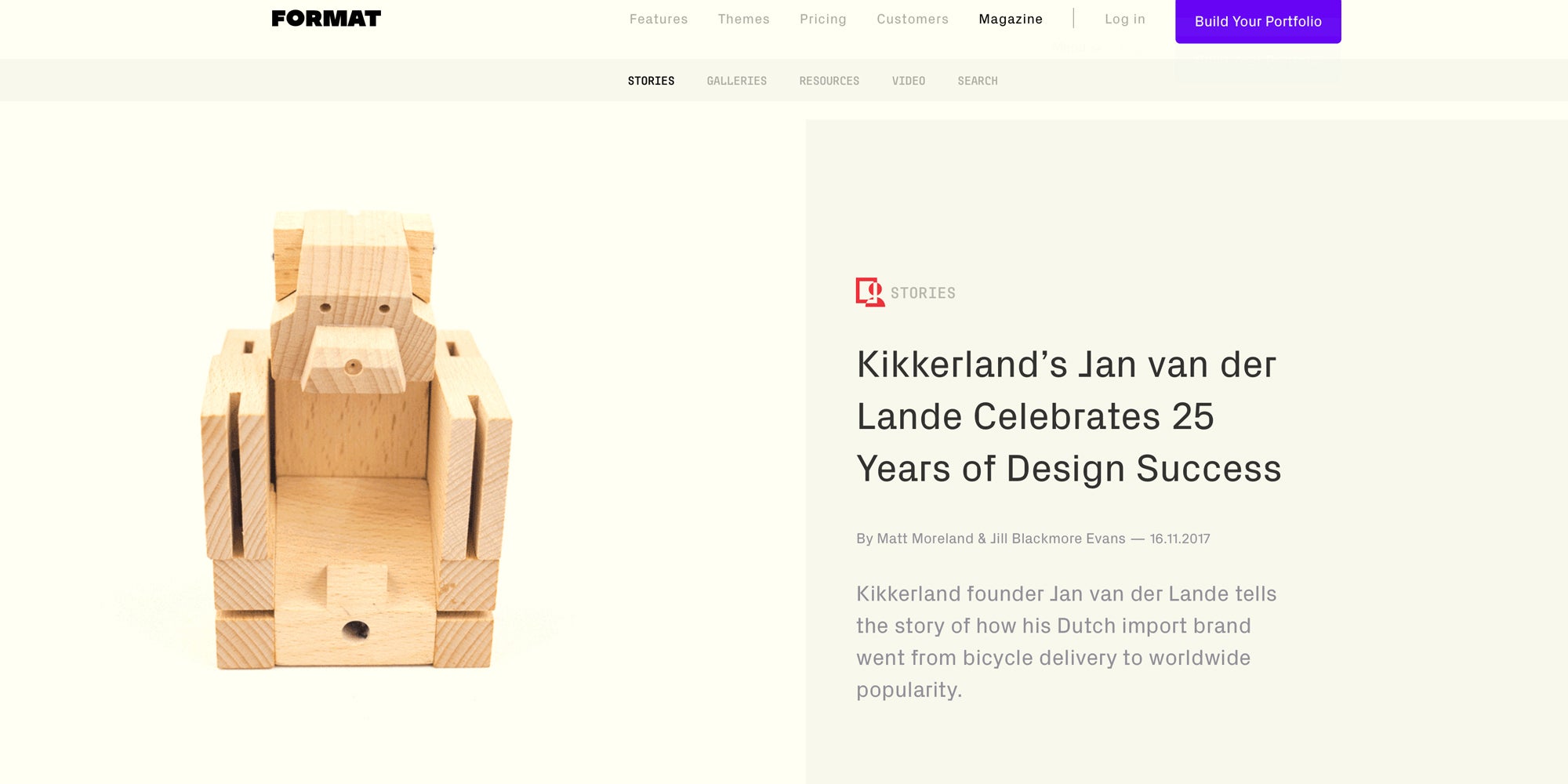 Format interview with Jan van der Lande – Kikkerland Design Inc