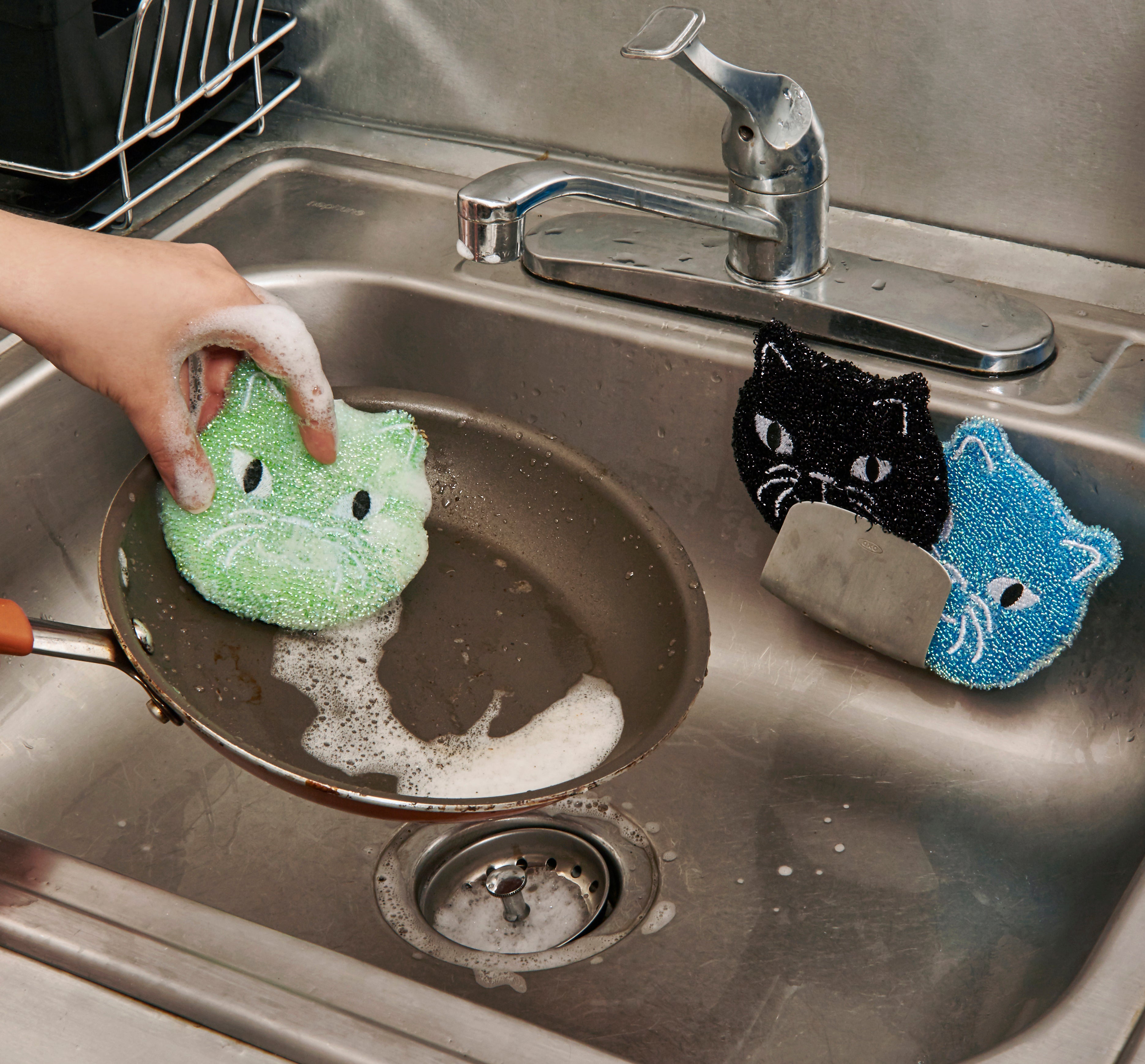 Kitty Scrub Sponges – Kikkerland Design Inc