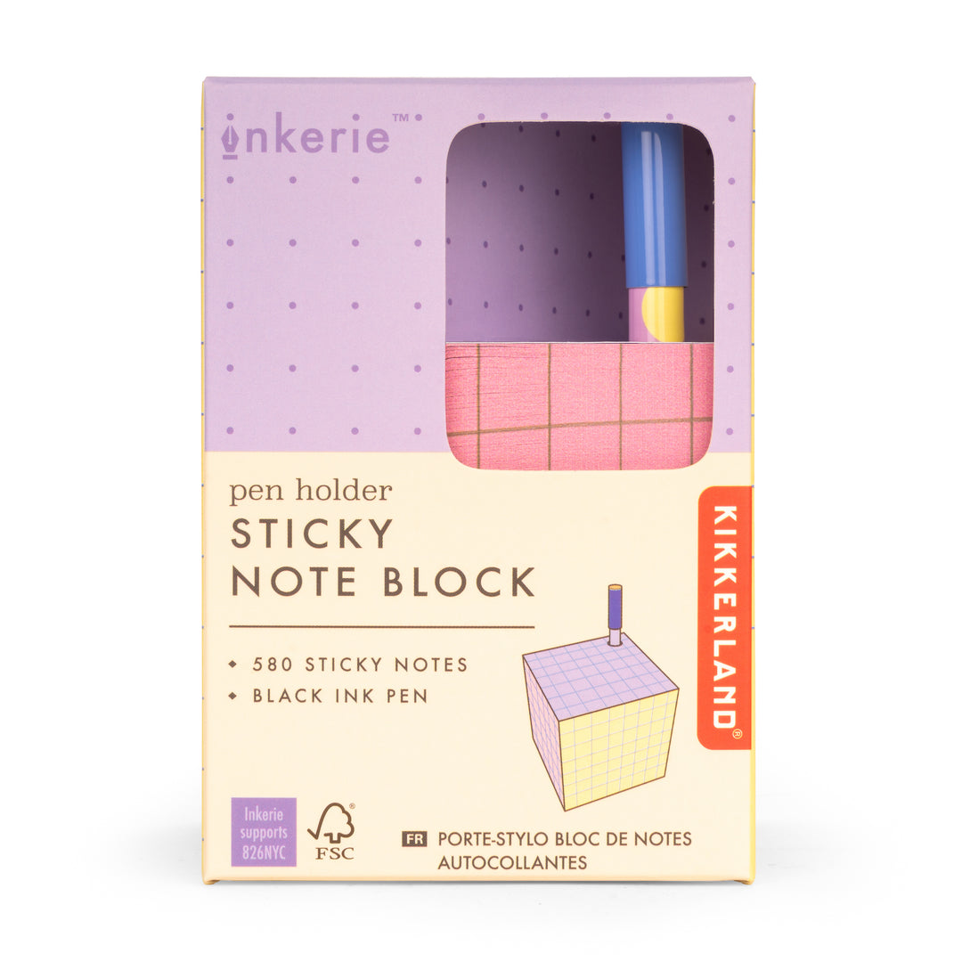 Pen Holder Sticky Note Block – Kikkerland Design Inc