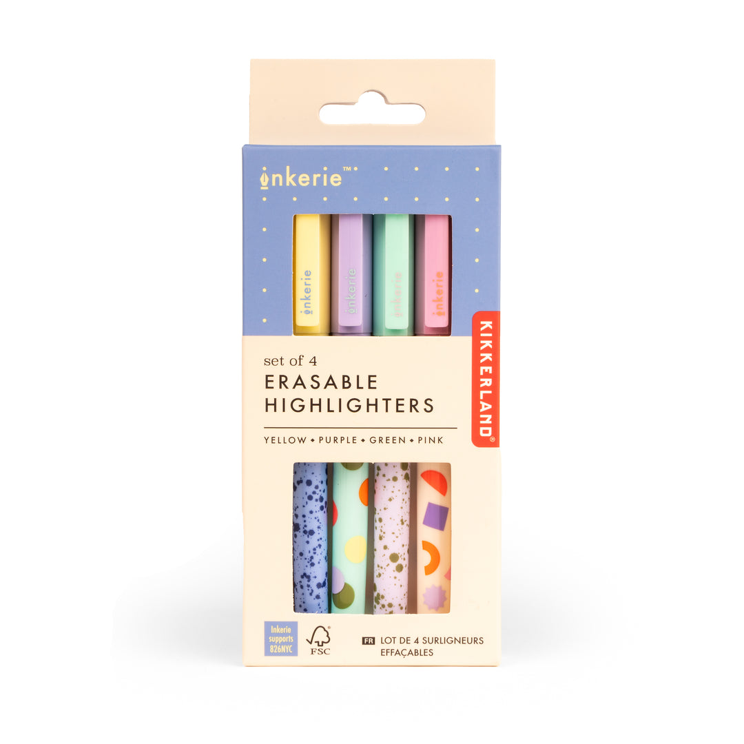 ERASABLE HIGHLIGHTERS – Kikkerland Design Inc