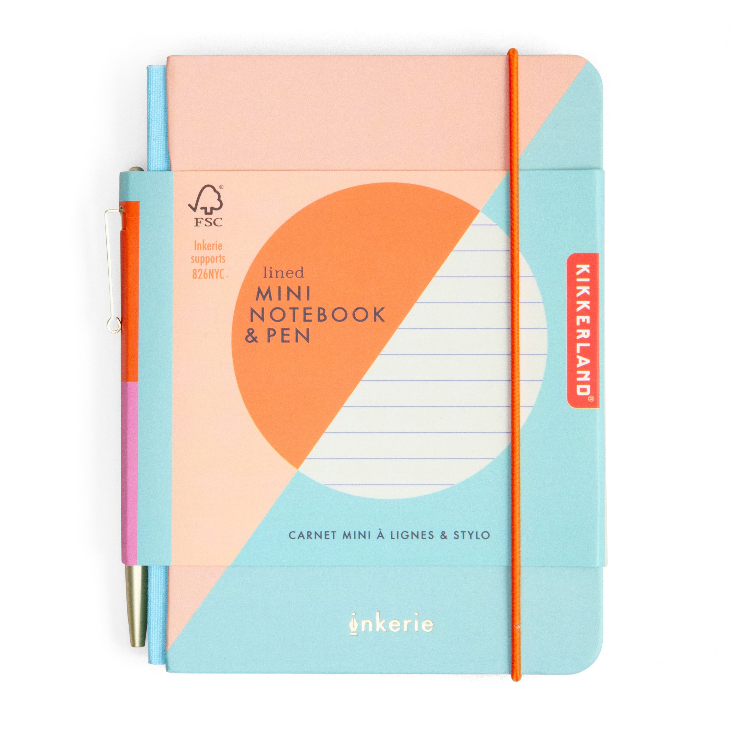 Inkerie Lined Mini Notebook & Pen – Kikkerland Design Inc