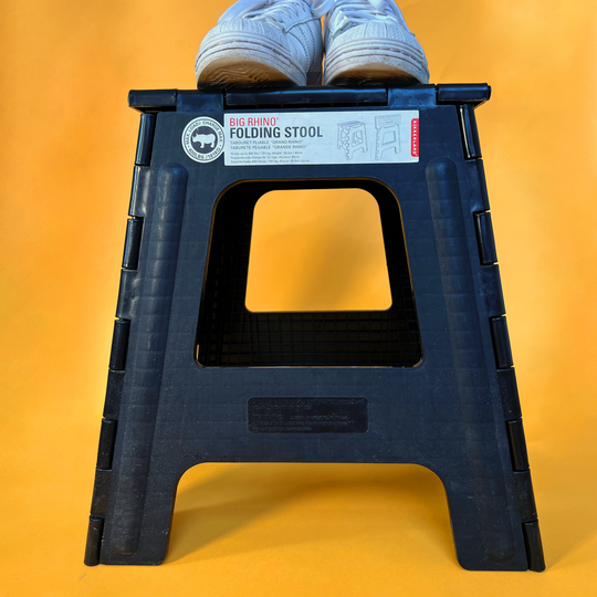 Rhino® II Tall Folding Step Stool Black – Kikkerland Design Inc