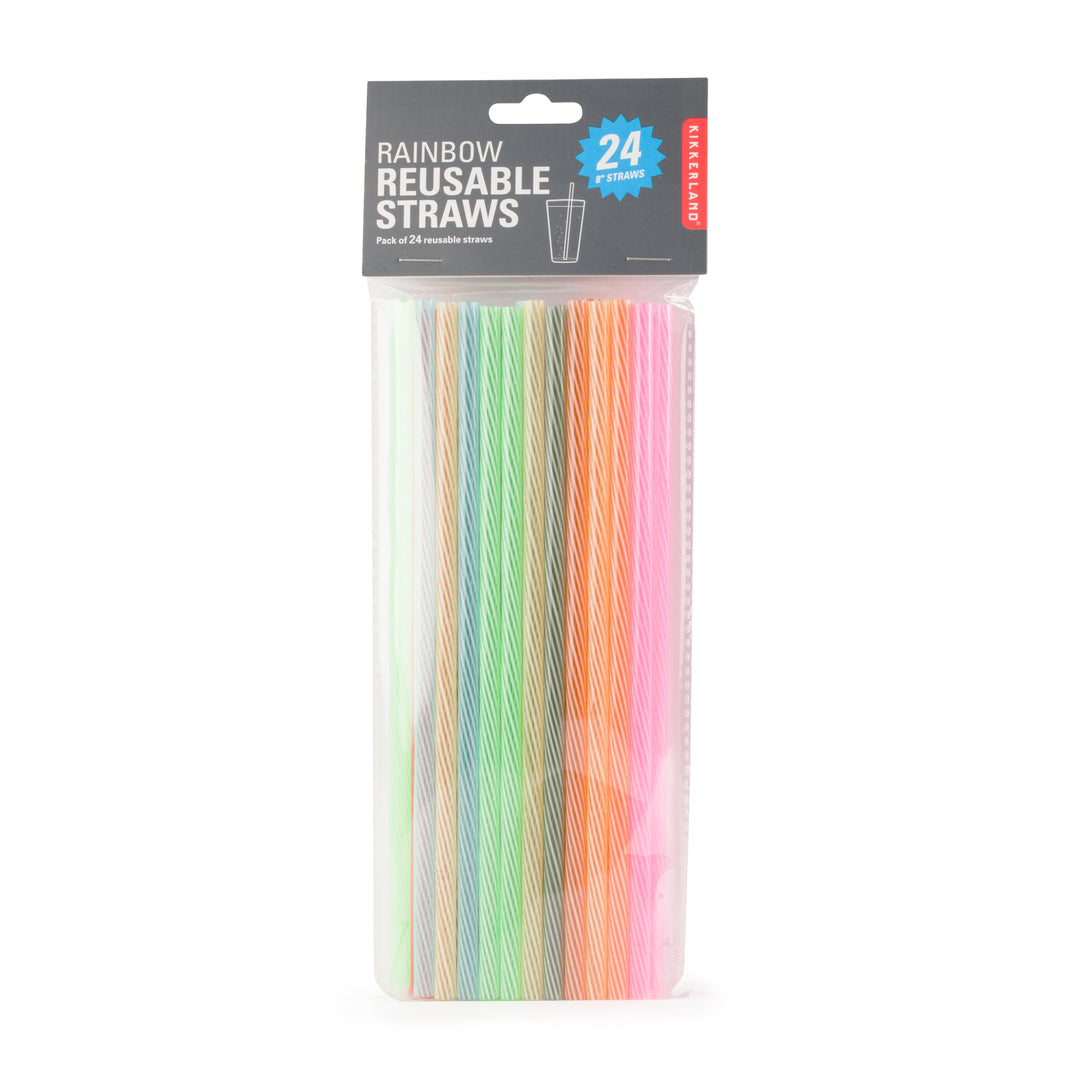 Rainbow Reusable Straws – Kikkerland Design Inc
